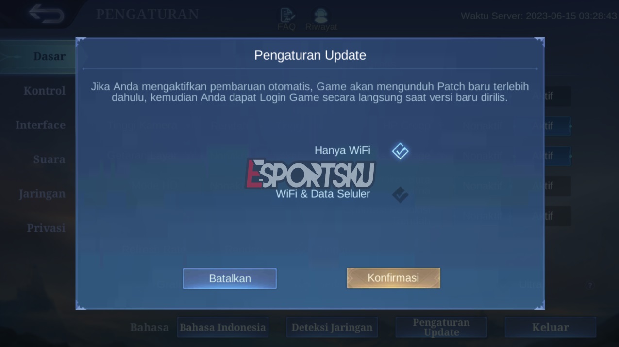 6 Cara Mengubah Jaringan Update Mobile Legends (ML) – Esportsku