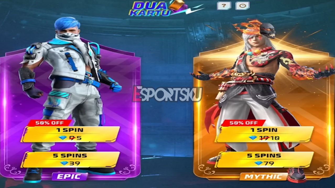 Event Dua Kartu Free Fire (FF), Berikan Bundle Epic dan Mythic! – Esportsku