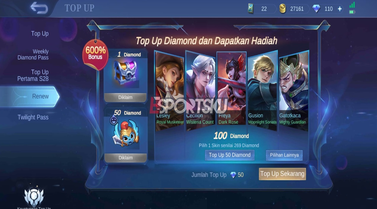 Event Renew Mobile Legends (ML) - Esports