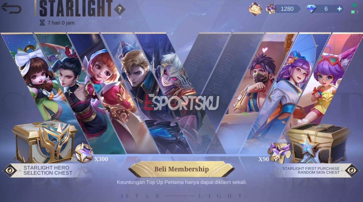Hadiah Pembelian Starlight Mobile Legends (ML), Ada Hero dan Skin Gratis! – Esportsku