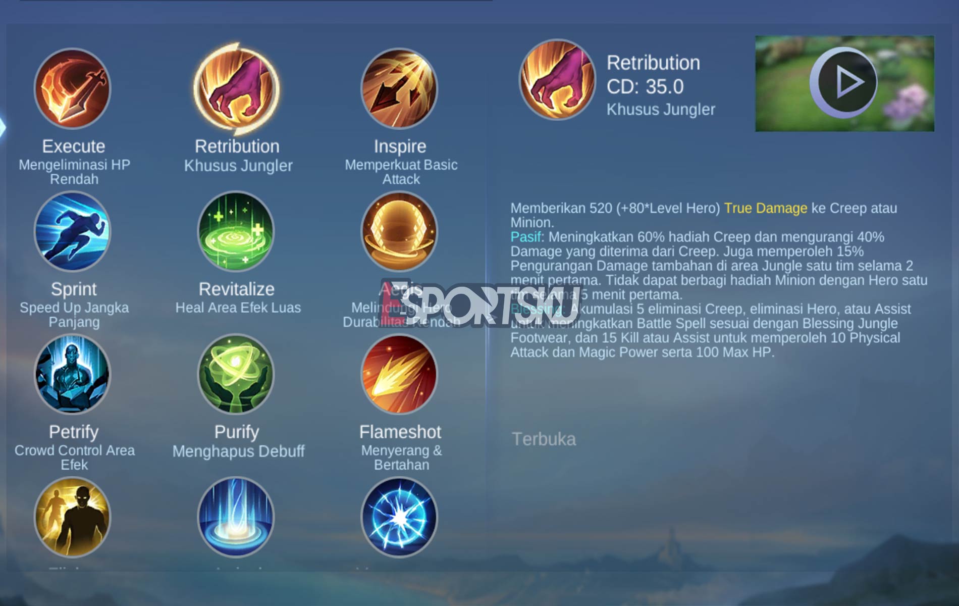 3 Jenis Spell Retribution Mobile Legends (ML) – Esportsku