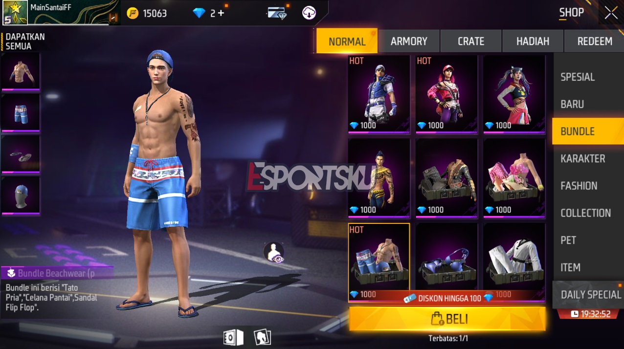 5 Cara Dapatkan Bundle Beachwar Free Fire (FF) – Esportsku