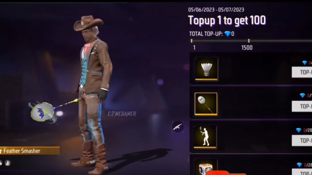 Bonus Topup Feather Smasher Free Fire (FF) – Esportsku