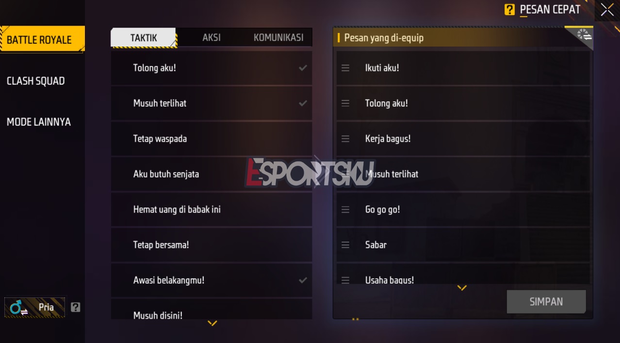 Pesan Cepat Free Fire (FF), Tidak Perlu Ketik Lagi! – Esportsku