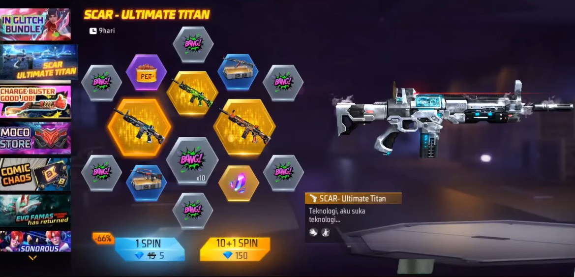Event Resale Skin Scar Ultimate Titan Free Fire (FF) – Esportsku