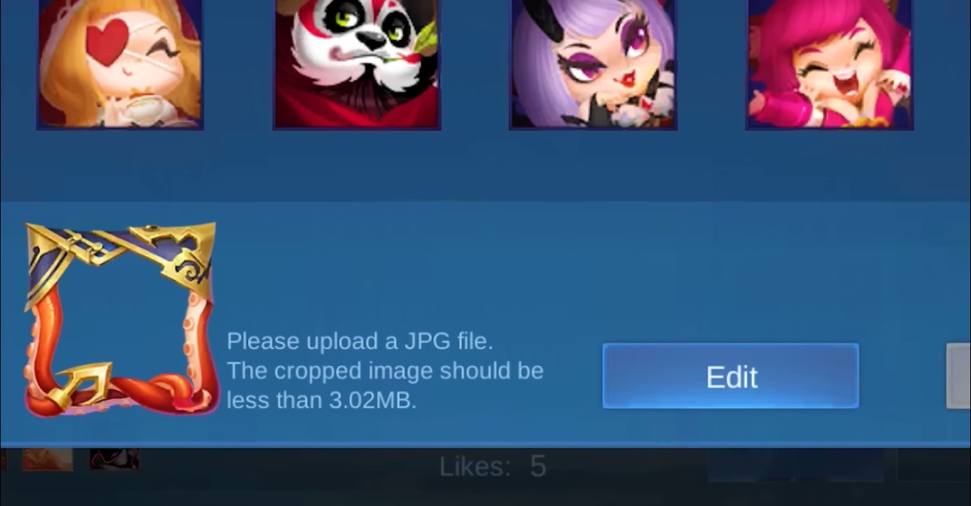 What is the Size of the Avatar Photo in Mobile Legends (ML)? - Esports