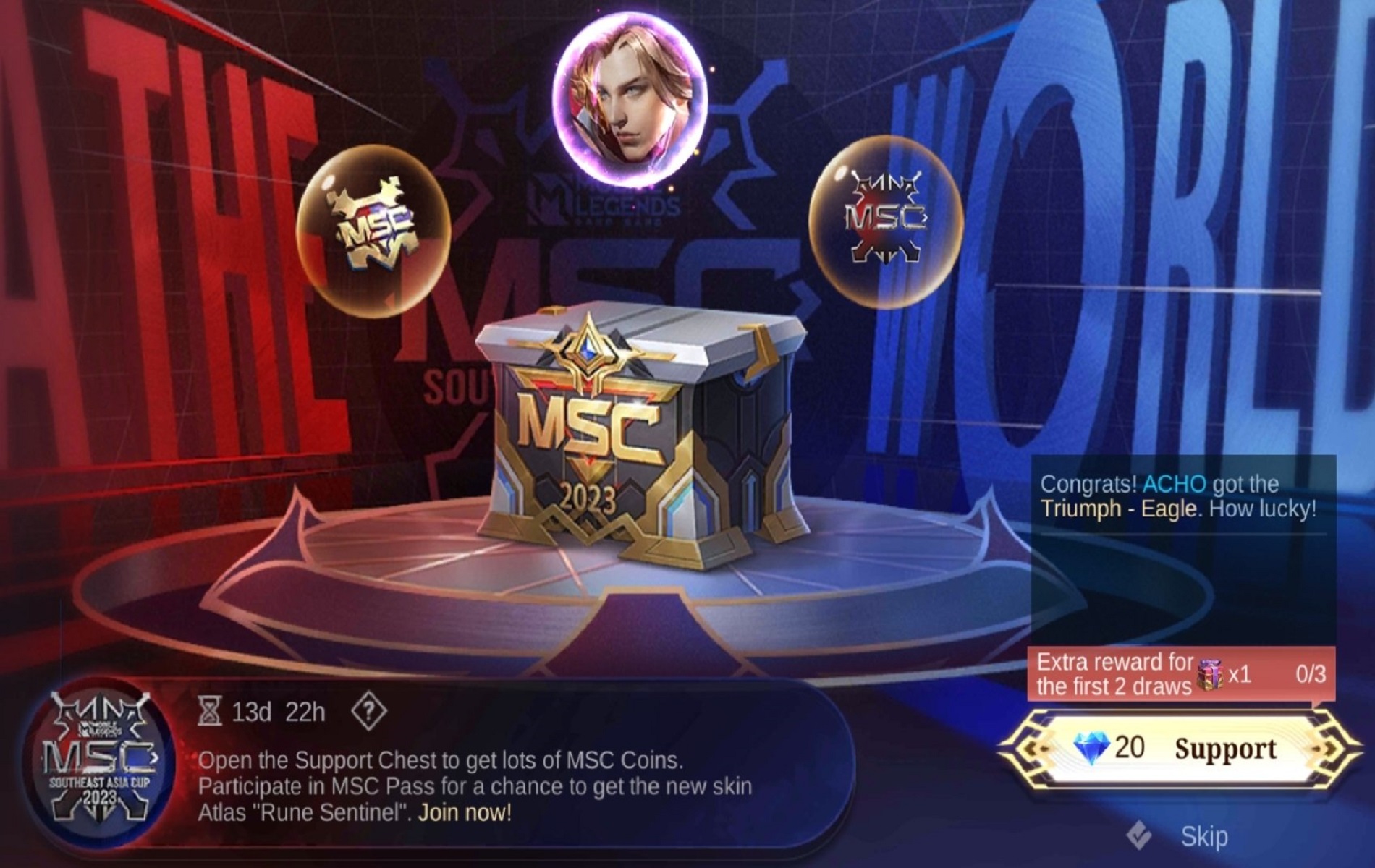 Drop Rate MSC Support Chest Leomord Mobile Legends (ML) – Esportsku