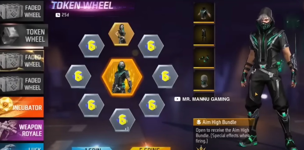 Event Token Wheel Ada Aim High Bundle Free Fire (FF) – Esportsku