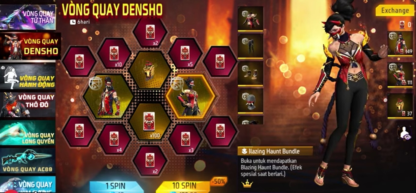 Harga Bundle Blazing Hunt Mythic Free Fire (FF) – Esportsku