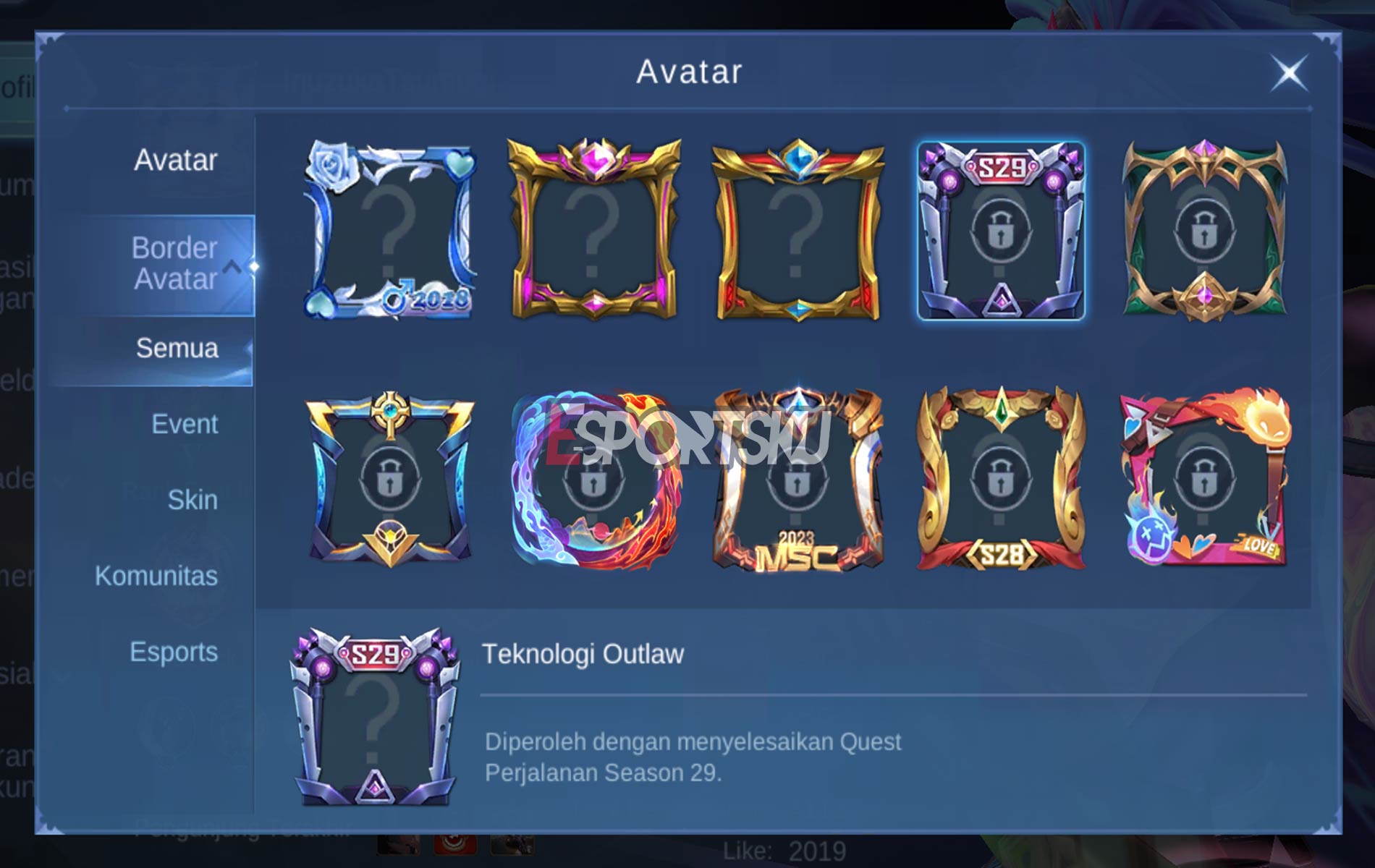 5 Cara Dapatkan Border Avatar Teknologi Outlaw Mobile Legends (ML ...