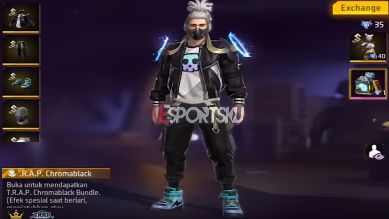 Harga Bundle TRAP Chromablack Mythic Free Fire (FF) – Esportsku