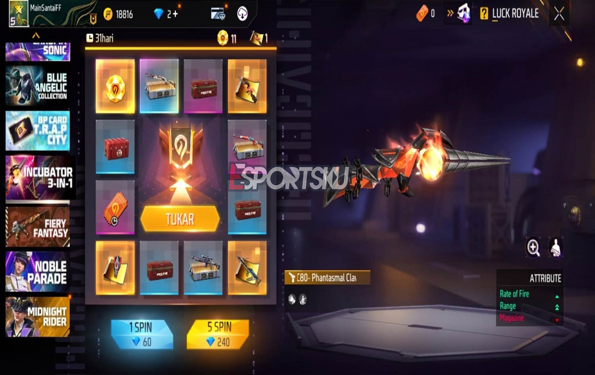 5 Cara Dapatkan Skin AC80 Phantasmal Fear Free Fire (FF) – Esportsku