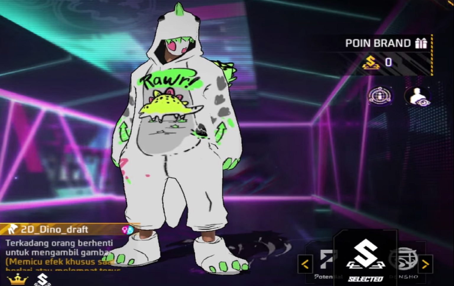 Harga Bundle 2D Dino Draft Mythic Free Fire (FF) – Esportsku