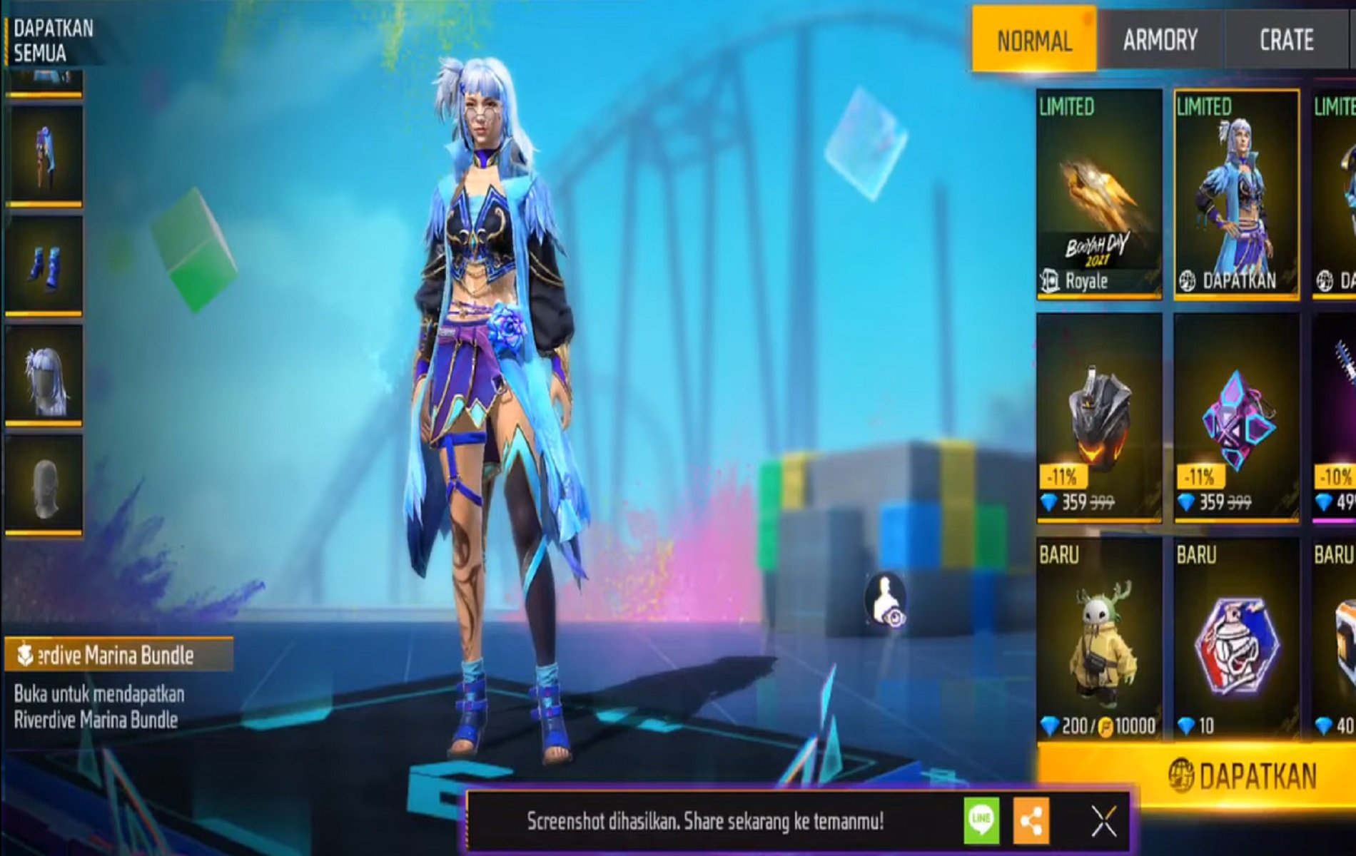 Event Web Hadiah Riverdive Marina Bundle Free Fire (FF) – Esportsku
