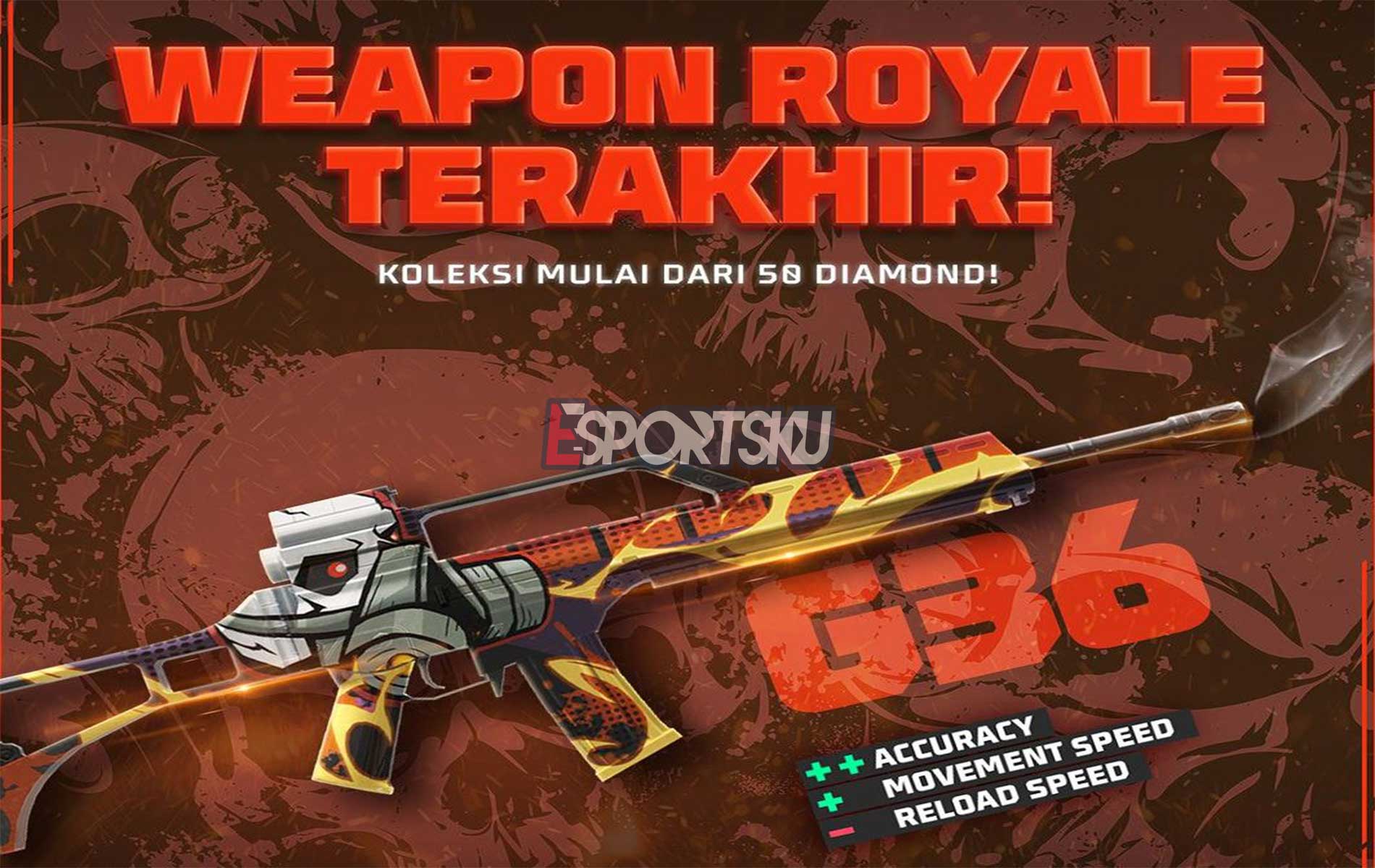 Harga Skin G36 Fiery Fantasy Epic Free Fire (FF) – Esportsku