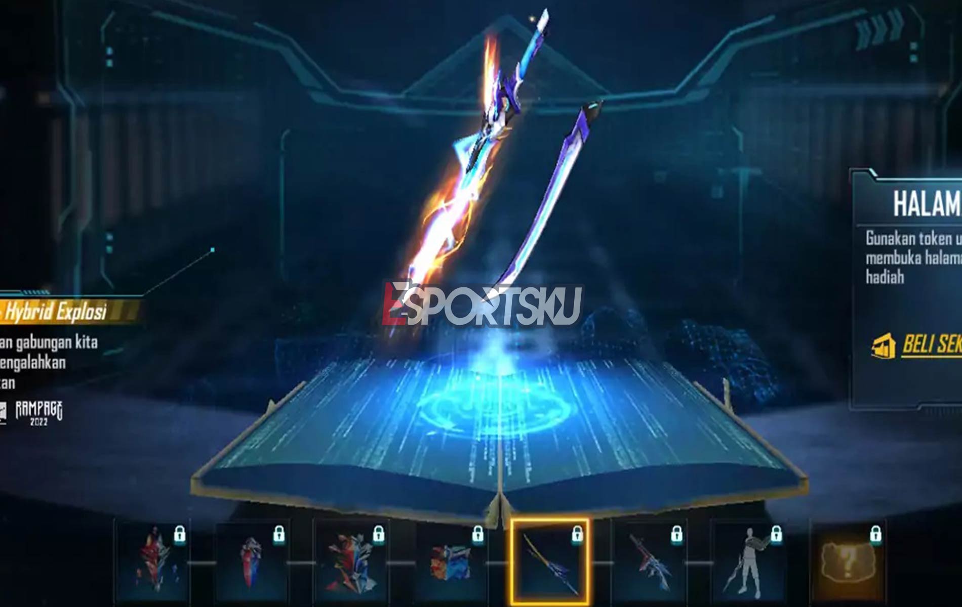 Harga Skin Katana Hybrid Explosion Mythic Free Fire (FF) – Esportsku