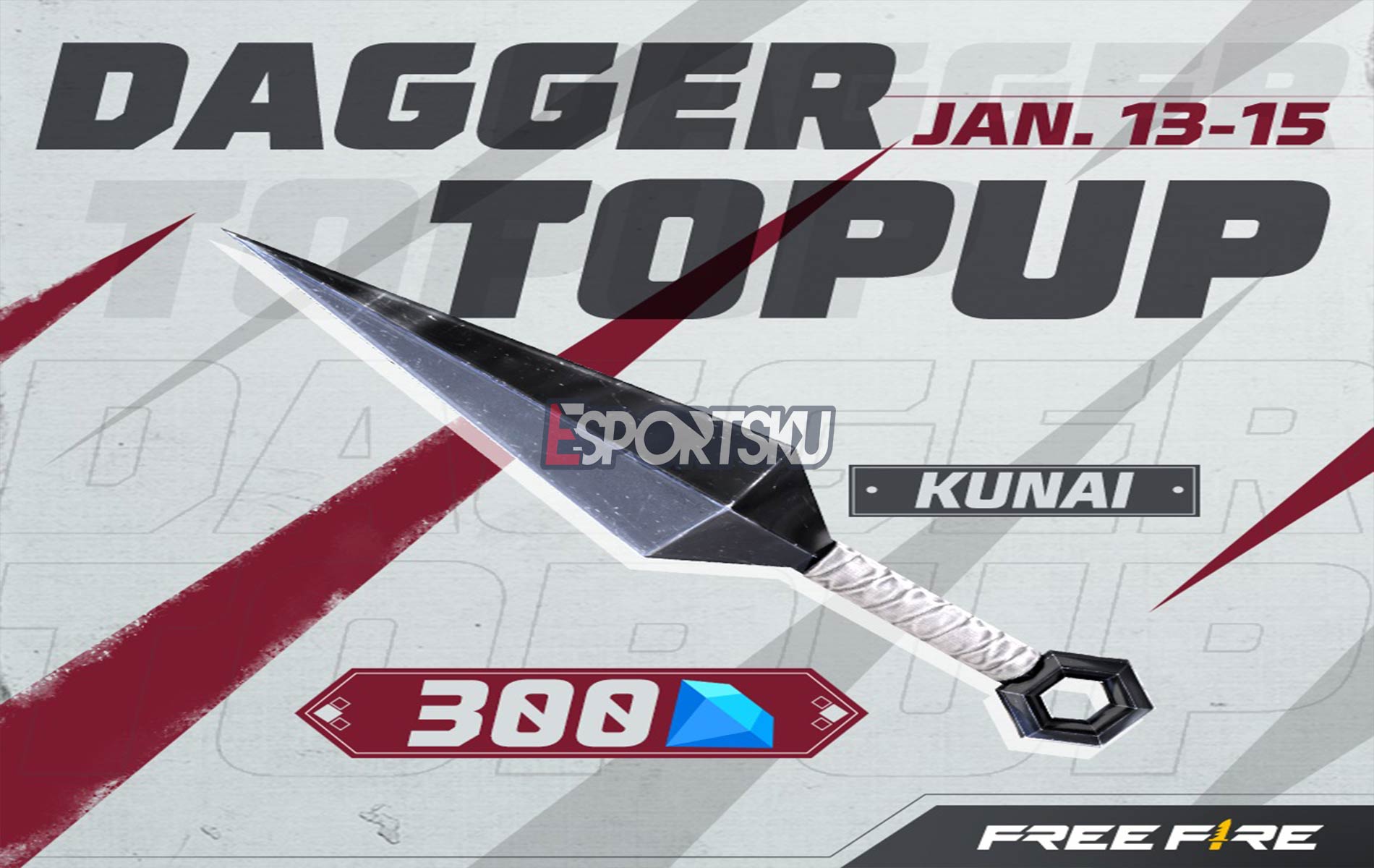 Harga Skin Knife Kunai Epic Free Fire (FF) – Esportsku