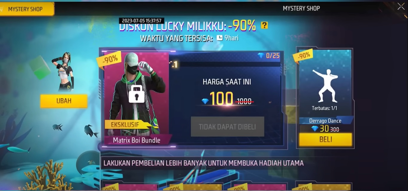 Tanggal Rilis Mystery Shop Matrix Boi Bundle Free Fire (FF) – Esportsku
