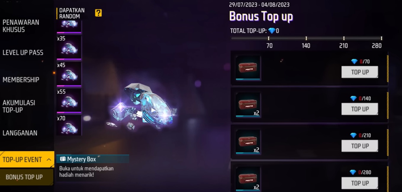 Bonus Topup Dapat 1000 Diamond Tambahan Free Fire (FF) – Esportsku