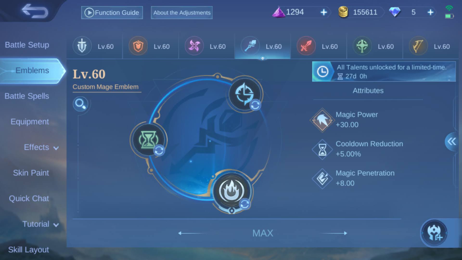 Set Emblem Revamp Types Mage Mobile Legends (ML) - Esports