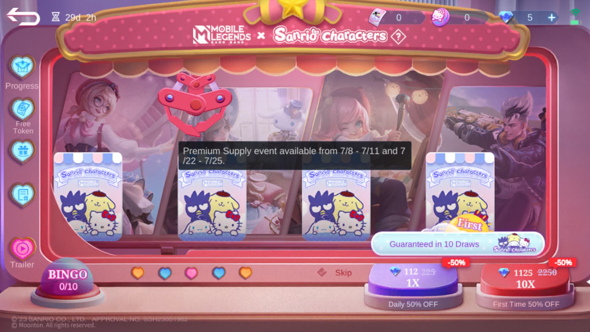 Jadwal Premium Supply Sanrio Characters 2023 Mobile Legends (ML ...