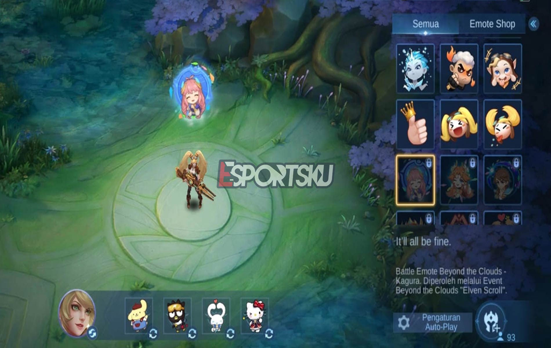 5 Cara Dapatkan Battle Emote Kagura Beyond The Cloud Mobile Legends (ML ...