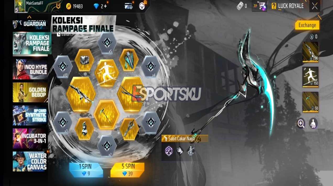 Scythe Dragon Claw FF: Skin Terlangka yang Bikin Lawan Kalah Kaget ...