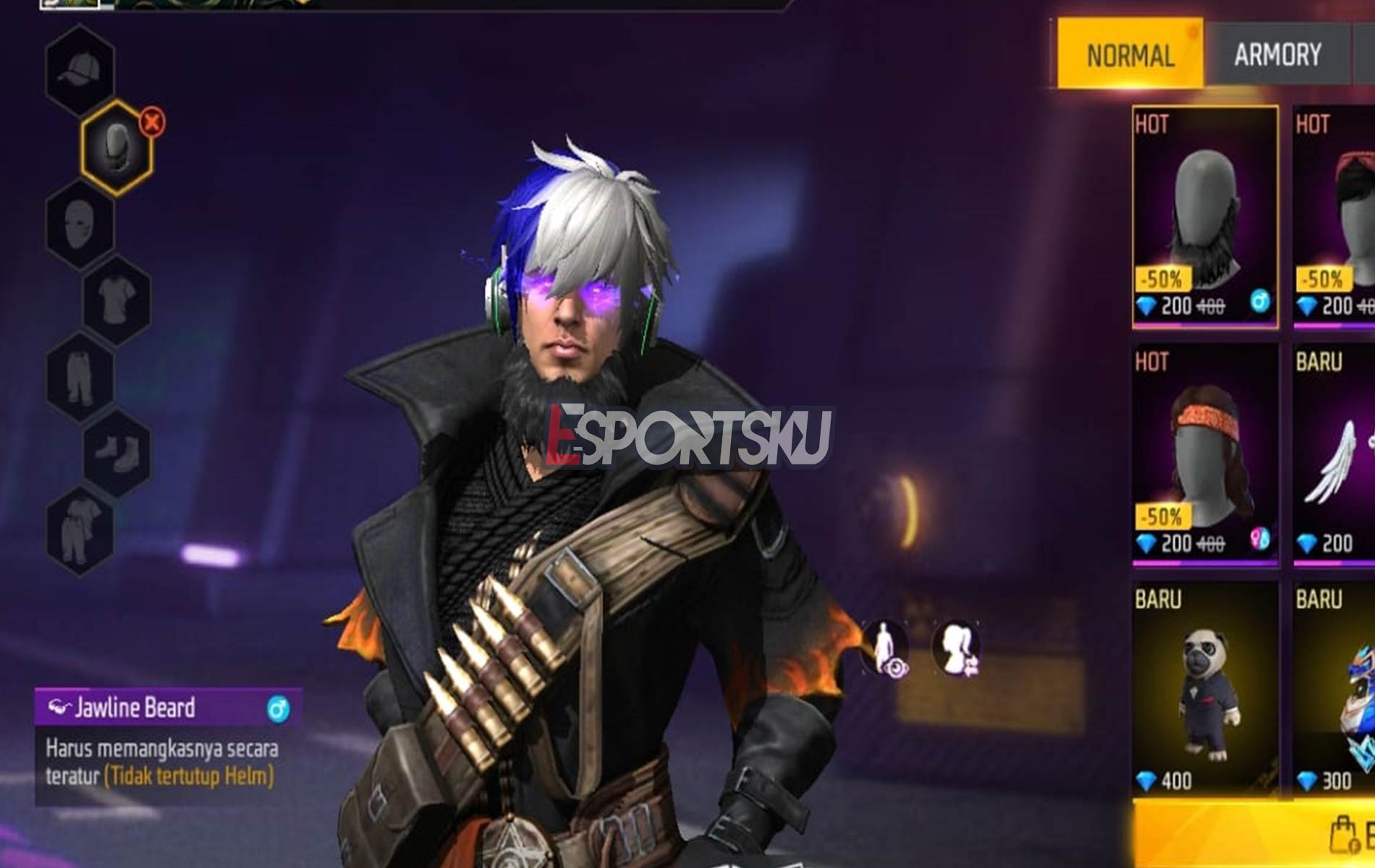 Cara Dapatkan Skin Wajah Jawline Beard Free Fire (FF) – Esportsku