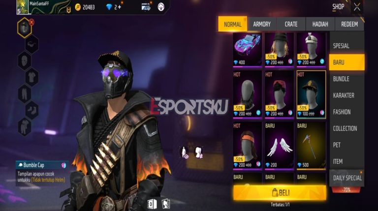 5 Cara Dapatkan Topi Bumble Cap Free Fire (FF) – Esportsku