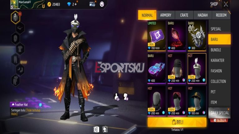 5 Cara Dapatkan Topi Feather Hat Free Fire (FF) – Esportsku