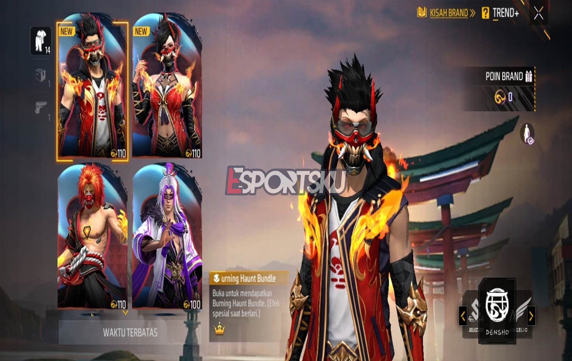 Harga Bundle Burning Haunt Mythic Free Fire (FF) – Esportsku