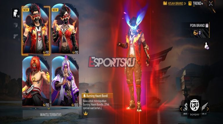 Harga Bundle Burning Haunt Mythic Free Fire (FF) – Esportsku