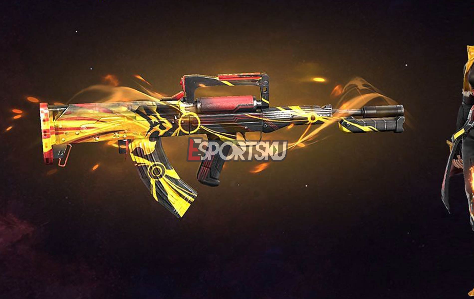 Harga Skin Groza Golden Roar Epic Free Fire (FF) – Esportsku