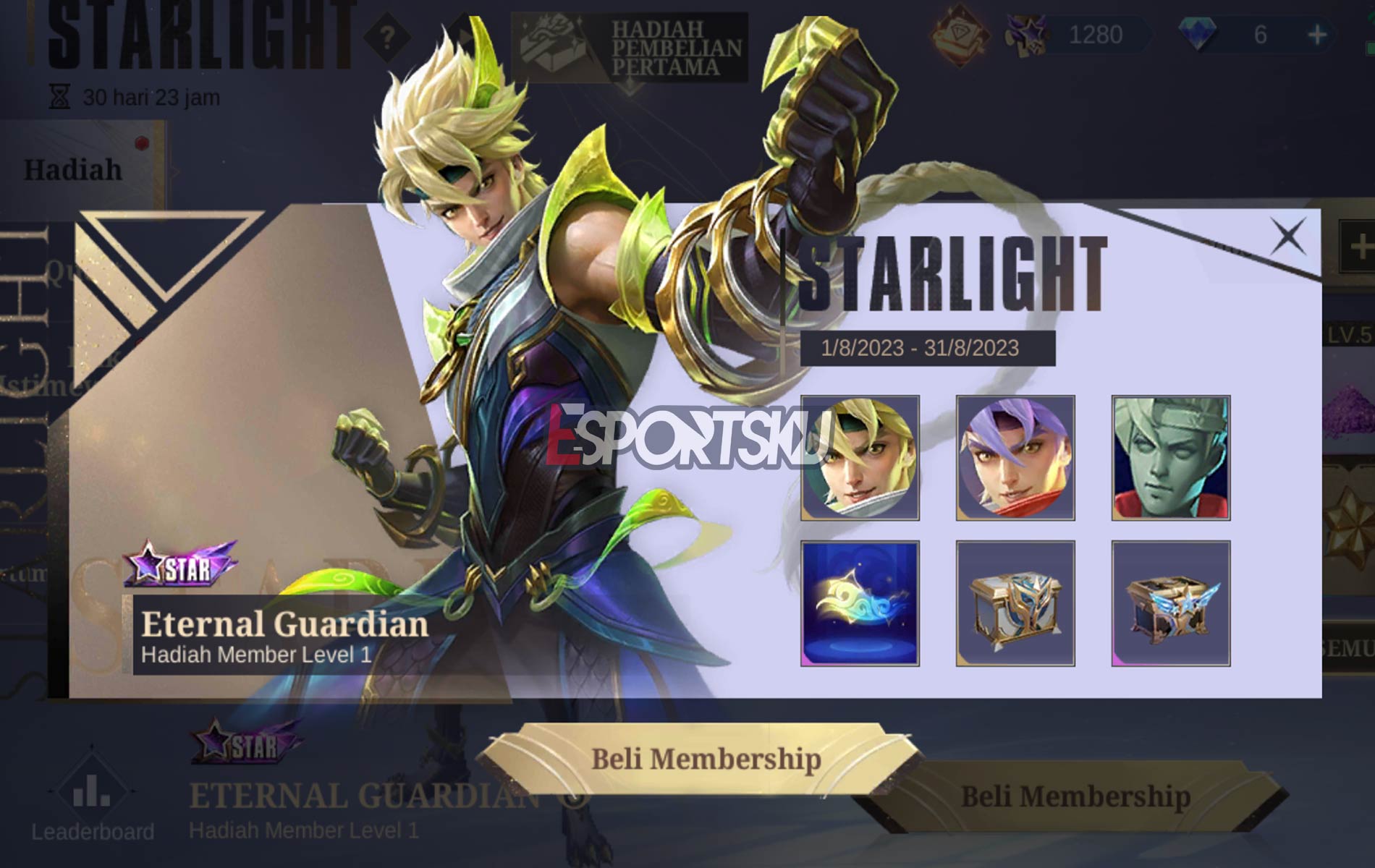 Harga Skin Yin Eternal Guardian Starlight Mobile Legends (ML) – Esportsku