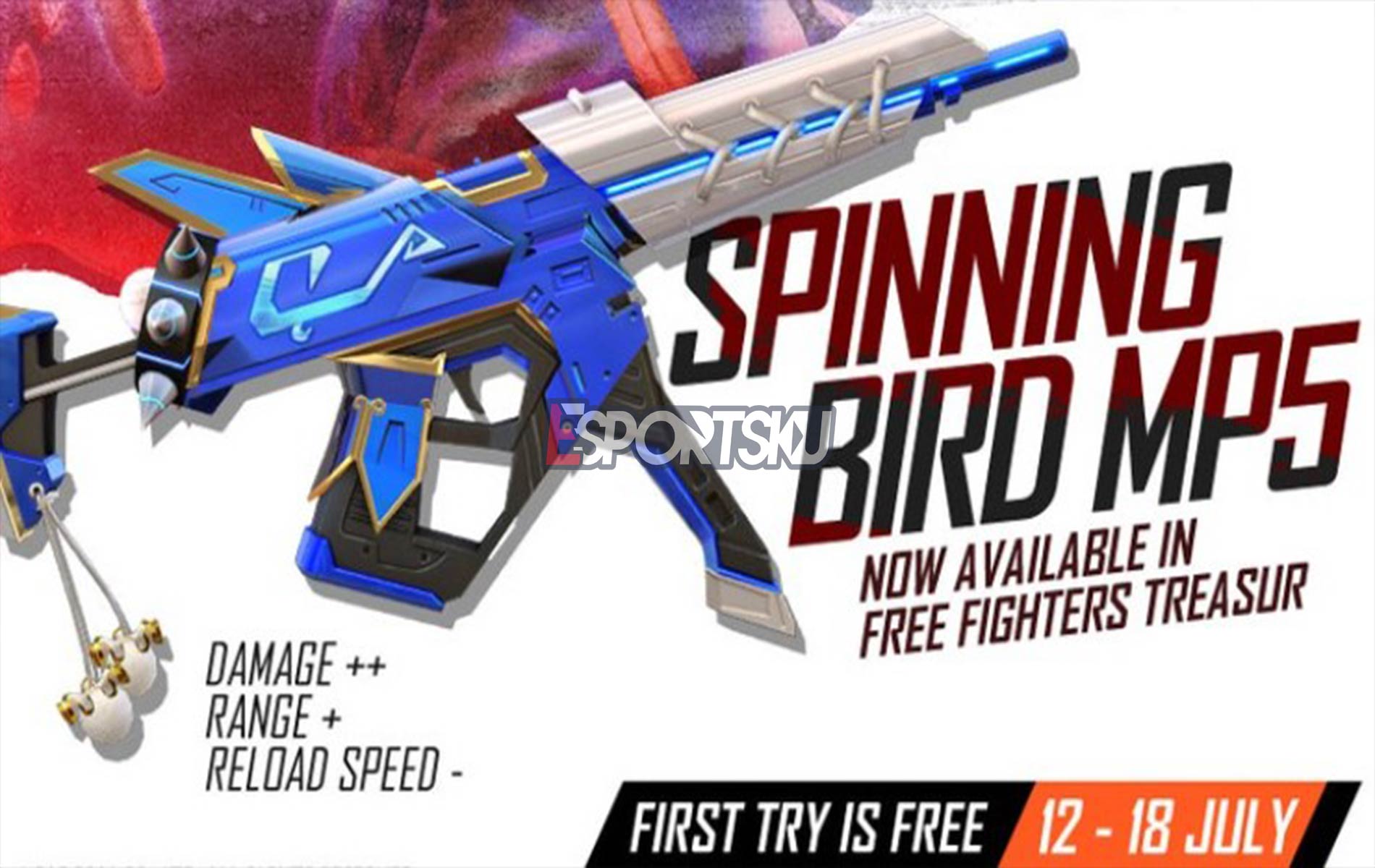Skin MP5 Spinning Bird Gratis di Kode Redeem FF Terbaru! – Esportsku