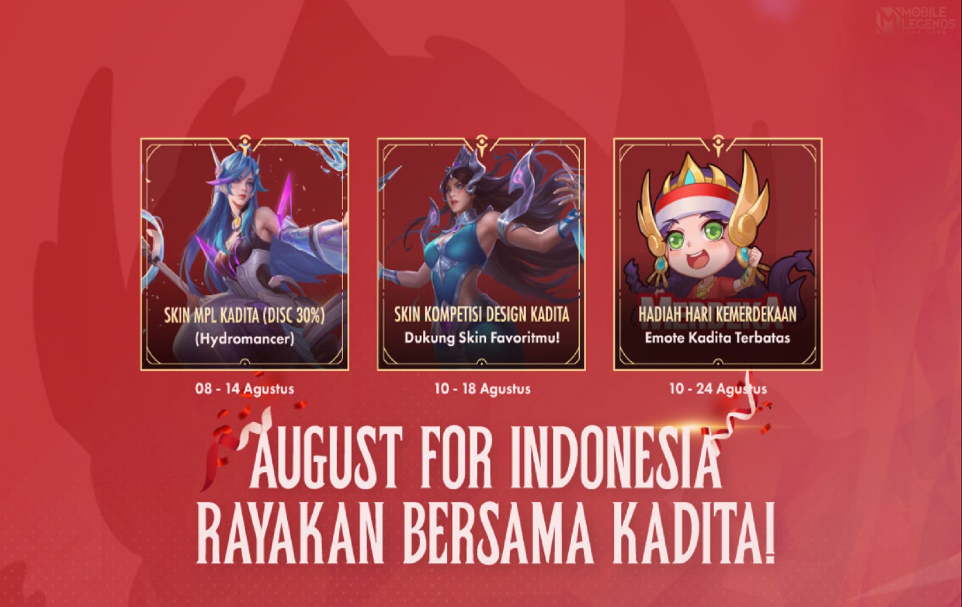 Rayakan Kemerdekaan Indonesia Bersama Kadita Mobile Legends (ML) – Esportsku