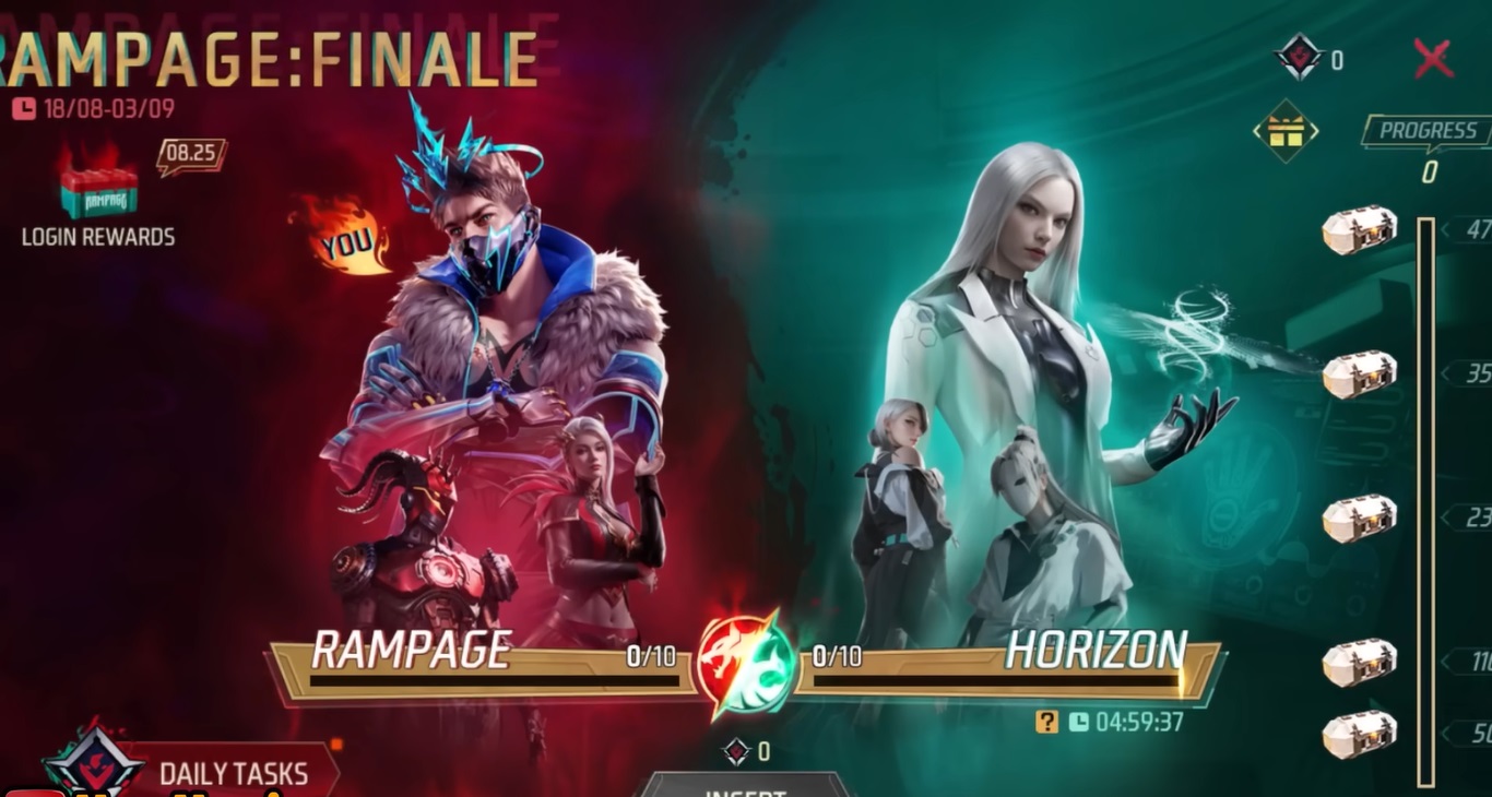 Rampage vs Horizon Free Fire (FF), Perang Ciptaan dan Pencipta! – Esportsku