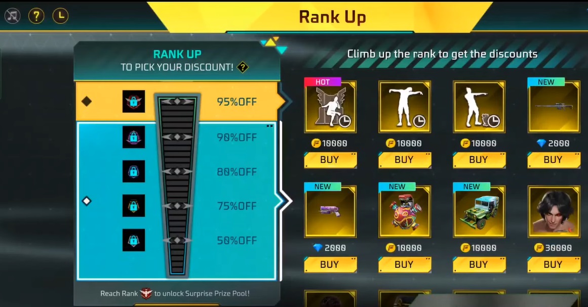 Web Event Rank Up Diskon Free Fire (FF) – Esportsku