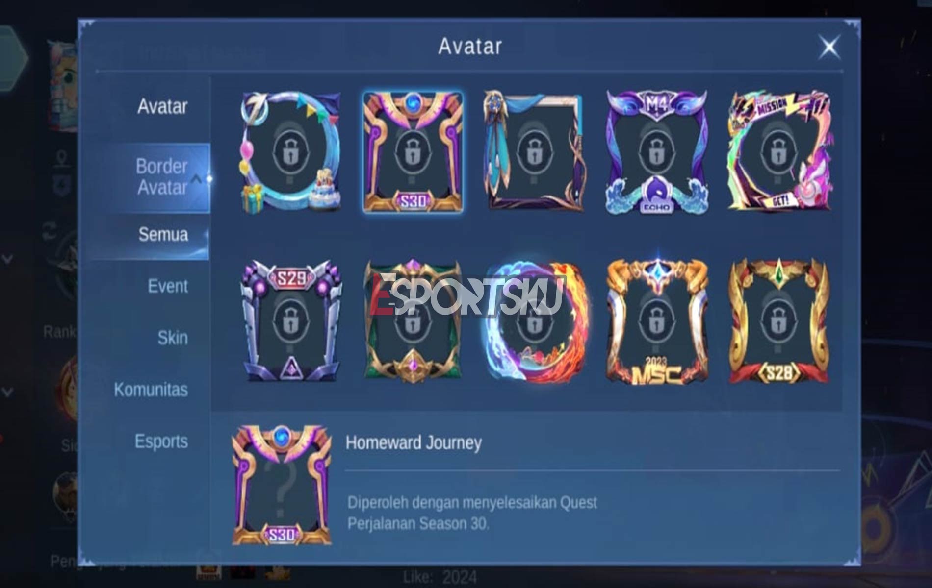 5 Cara Dapatkan Border Avatar Perjalanan Pulang Mobile Legends (ML) – Esportsku