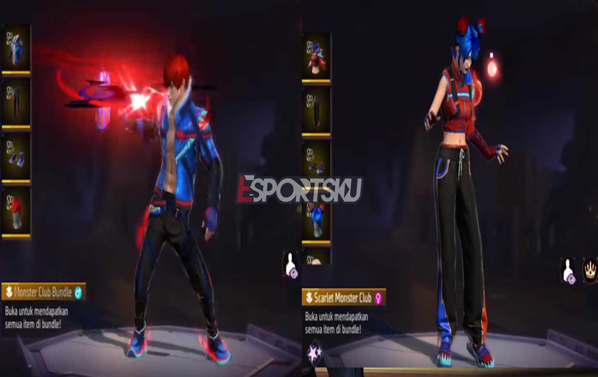 10 Cara Dapatkan Bundle Cobalt dan Scarlet Monster Club Free Fire (FF ...