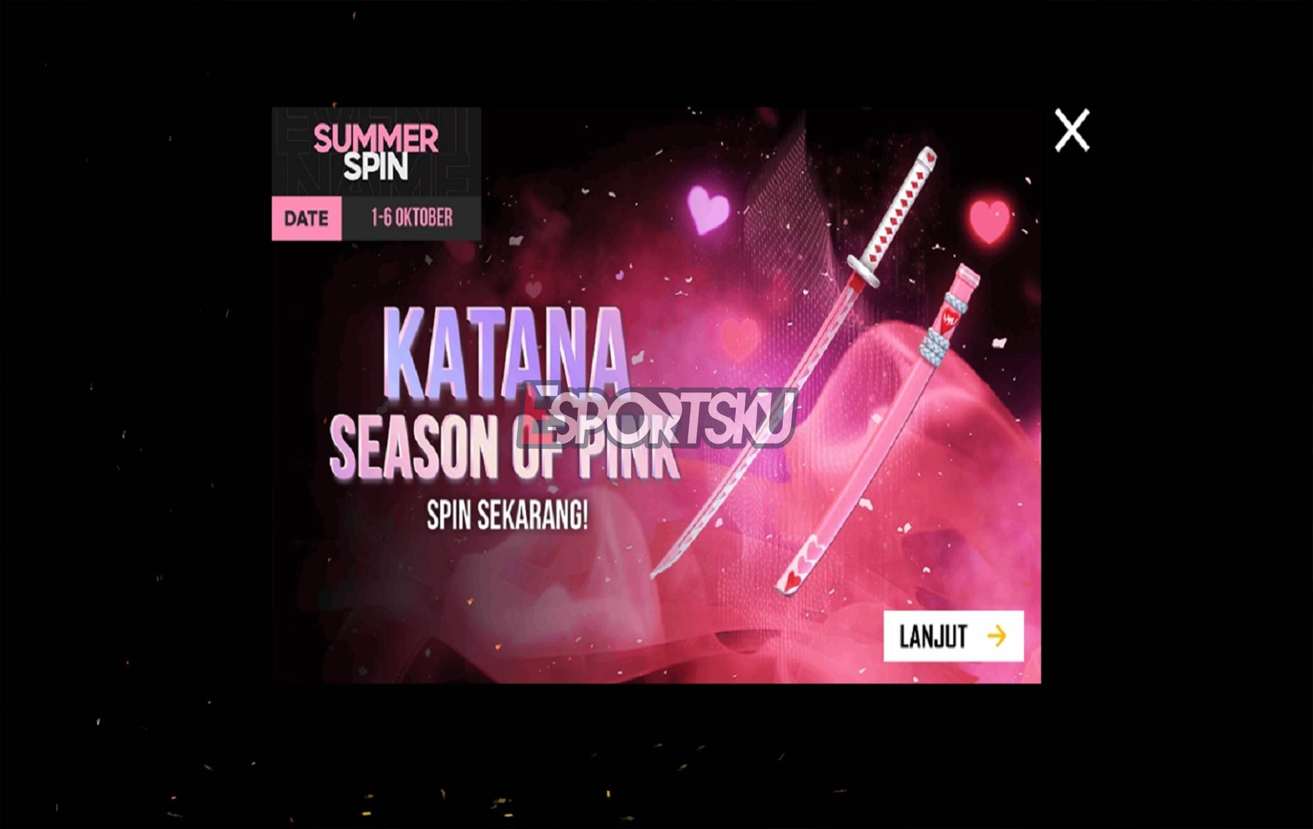 Harga Skin Katana Season of Love Rare Free Fire (FF) – Esportsku