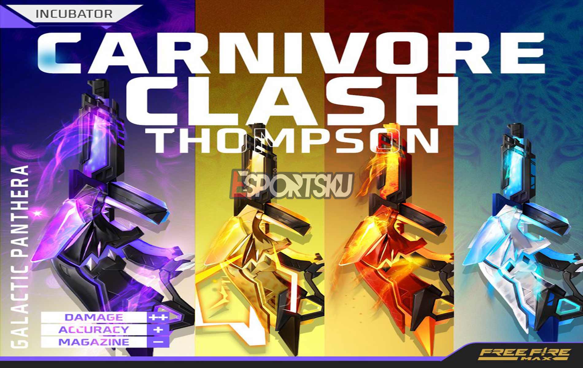 Kapan Resale Skin Thompson Carnivore Clash di Free Fire (FF)? – Esportsku