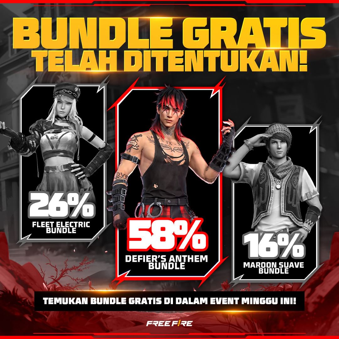 Vote Bundle Gratis Defier's Anthem Free Fire (FF) – Esportsku