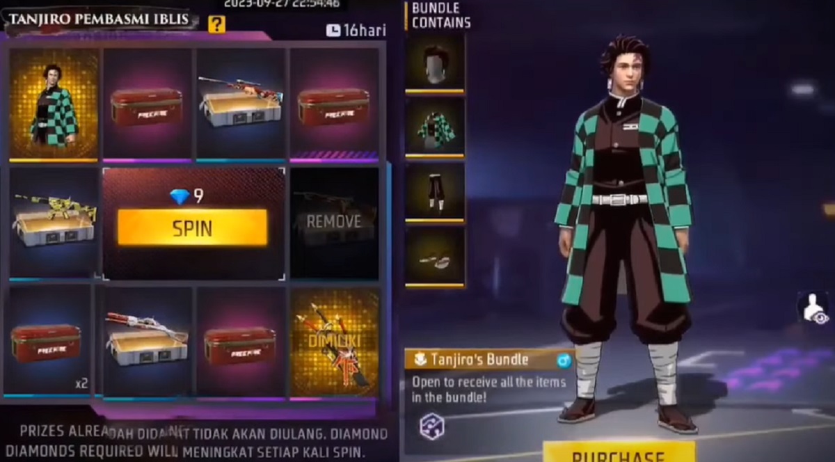 Ada Trik Spin Bundle Tanjiro Demon Slayer Free Fire (FF)? – Esportsku