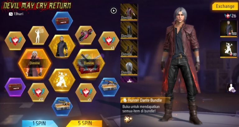 Berapa Diamond Event Devil May Cry Free Fire (FF)? – Esportsku