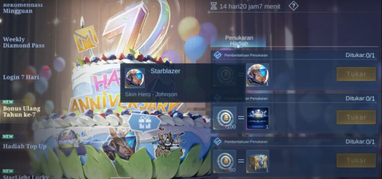 Tukar Koin Skin Johnson Starblazer Mobile Legends (ML) – Esportsku