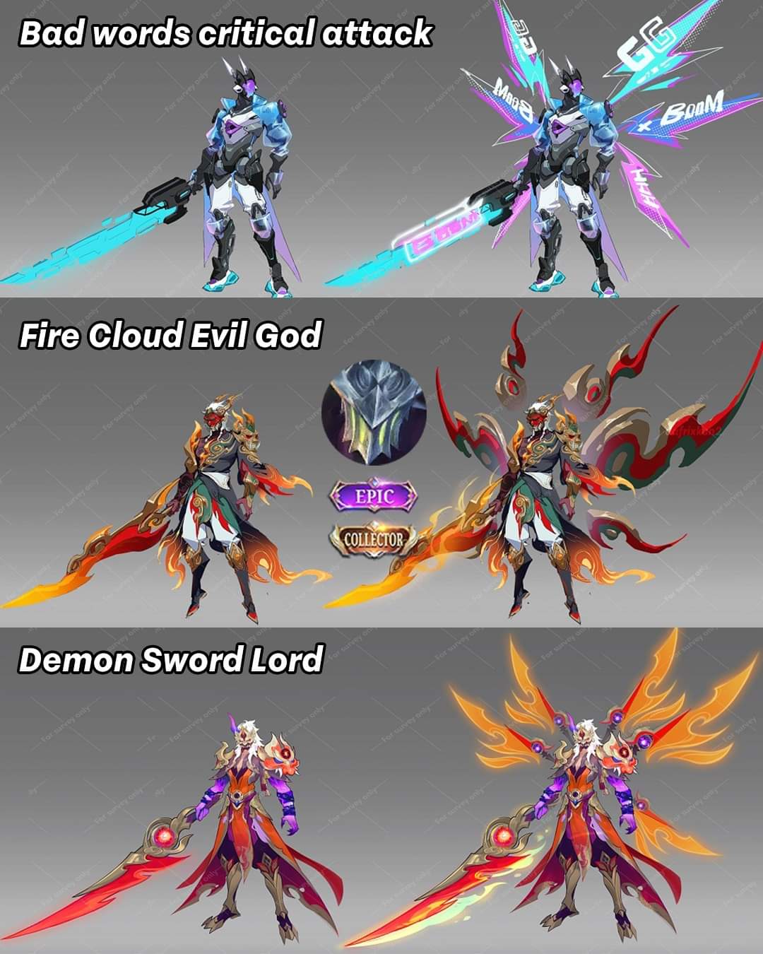 Survey Skin Epic Argus Demon Sword Mobile Legends (ML) – Esportsku