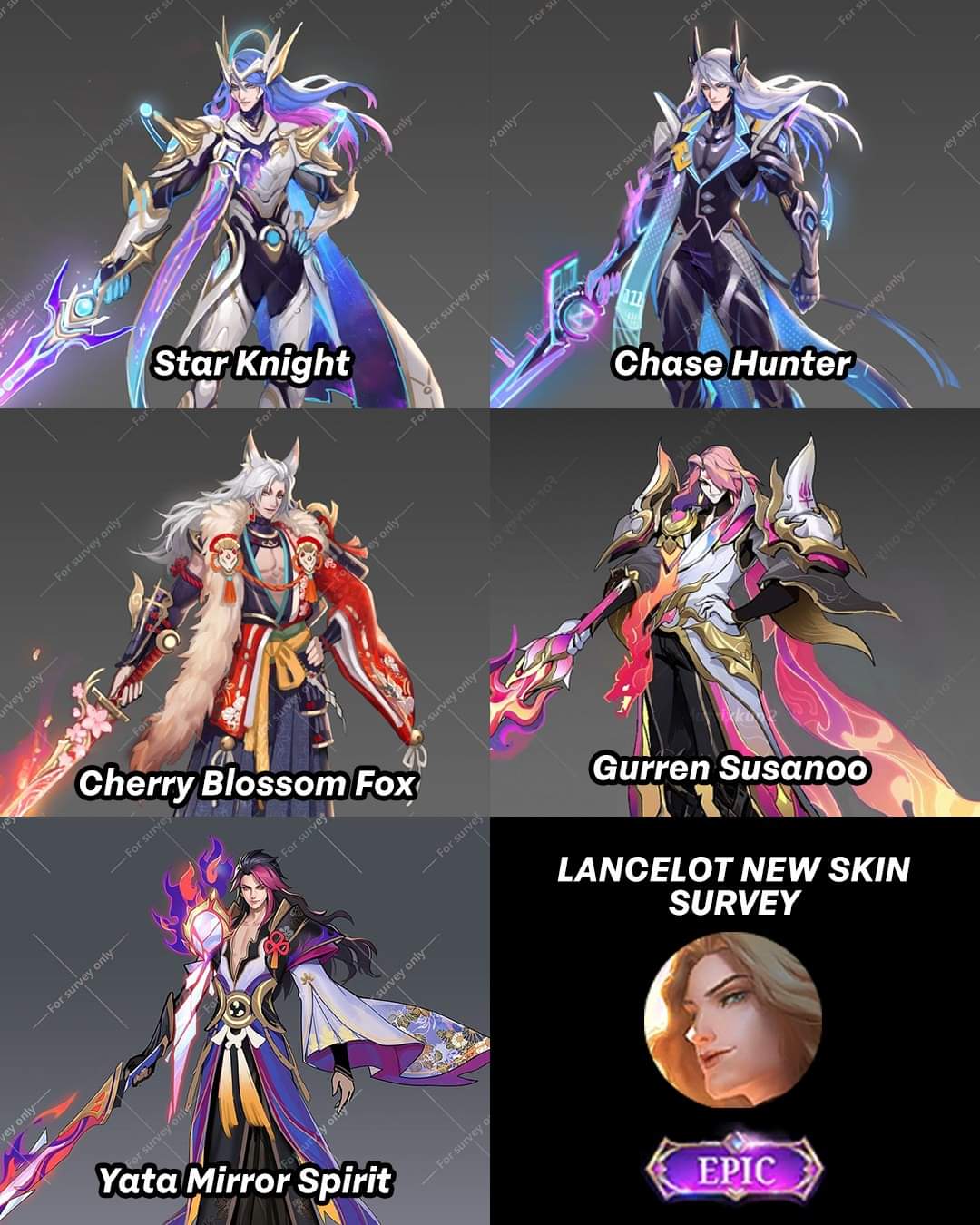 Survey Skin Epic Lancelot Star Knight Mobile Legends (ML) – Esportsku