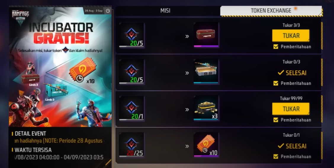 Cara Dapat Skin AC80 Fury Tribe Free Fire (FF) – Esportsku