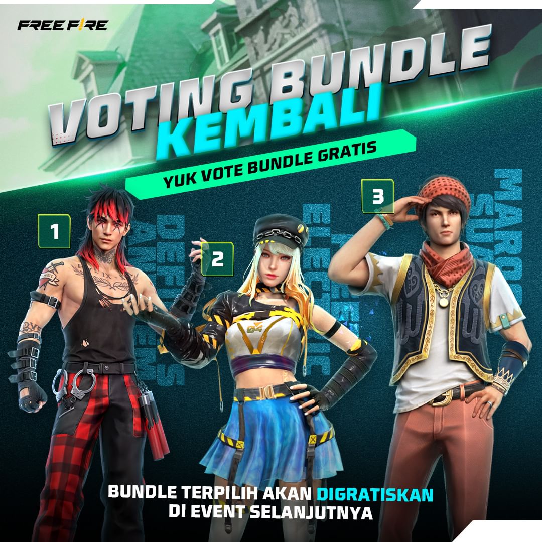 Event Vote Dapat Hadiah Bundle Gratis Di Free Fire (FF) – Esportsku